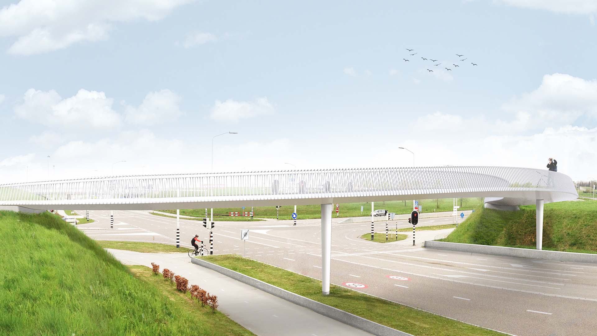 all set to go: slender steel bicycle bridge - ipv Delft creative engineers